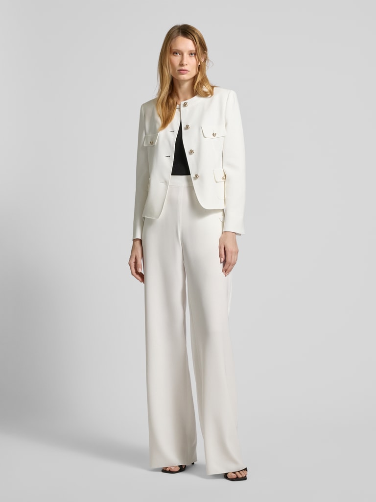 Max Mara Studio Stoffen broek met knoopsluiting, model 'RINA' in wit ...