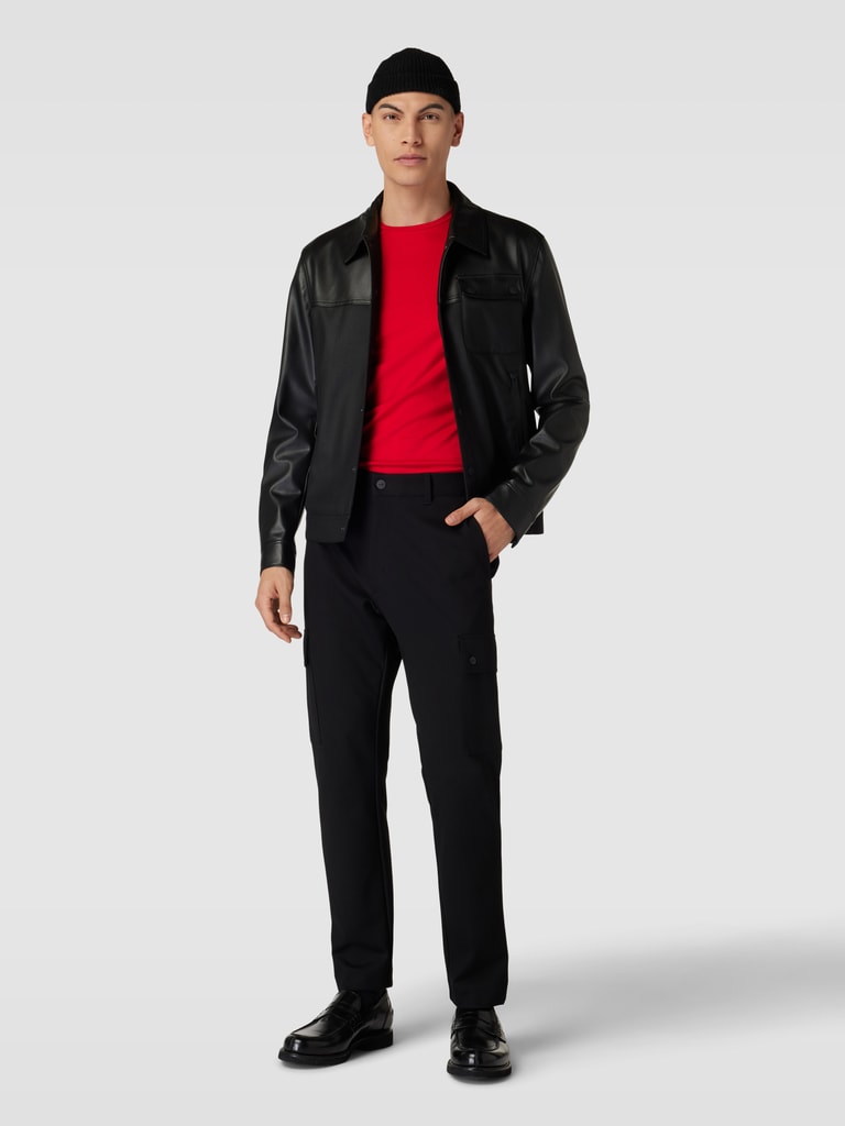 Guess T-shirt met logodetail, model 'JOE' in rood online kopen | P&C