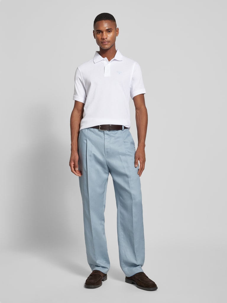 Barbour Slim Fit Poloshirt mit Label-Stitching (weiss) online kaufen