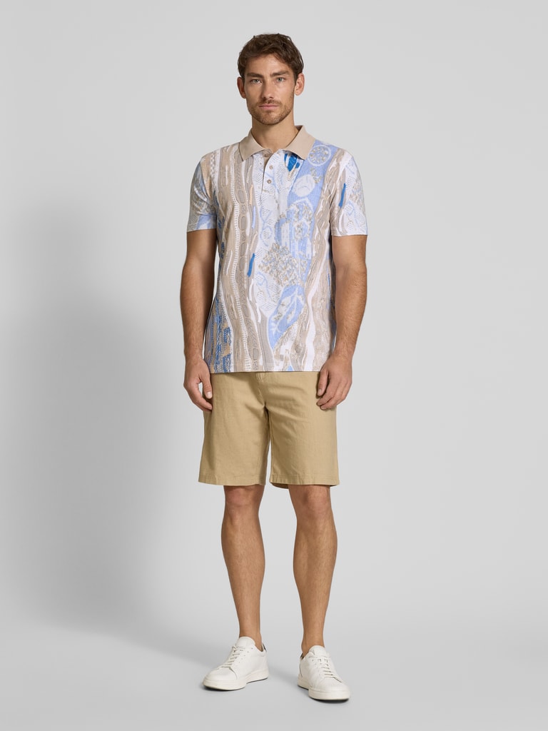 CARLO COLUCCI Regular Fit Poloshirt mit kurzer Knopfleiste (hellblau ...