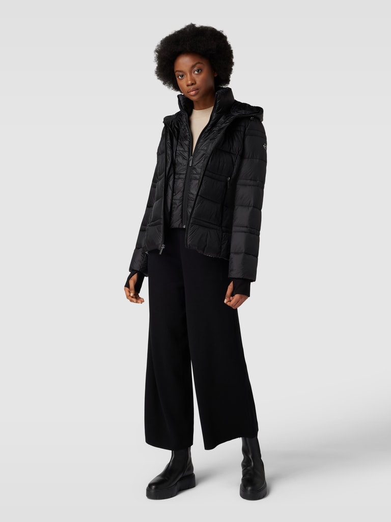 MICHAEL Michael Kors Gewatteerd jack met labeldetails in zwart online ...