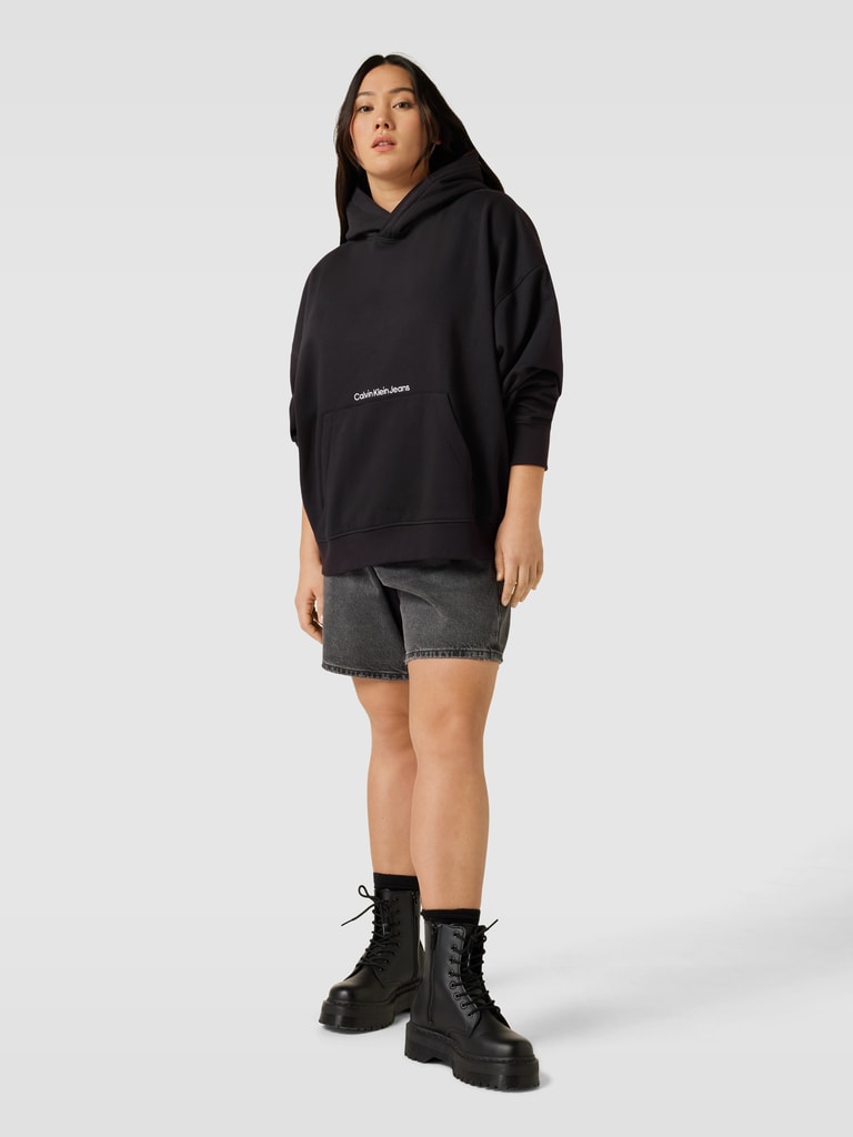 Kup online CK Jeans Plus Bluza PLUS SIZE z kapturem i kieszenią ...