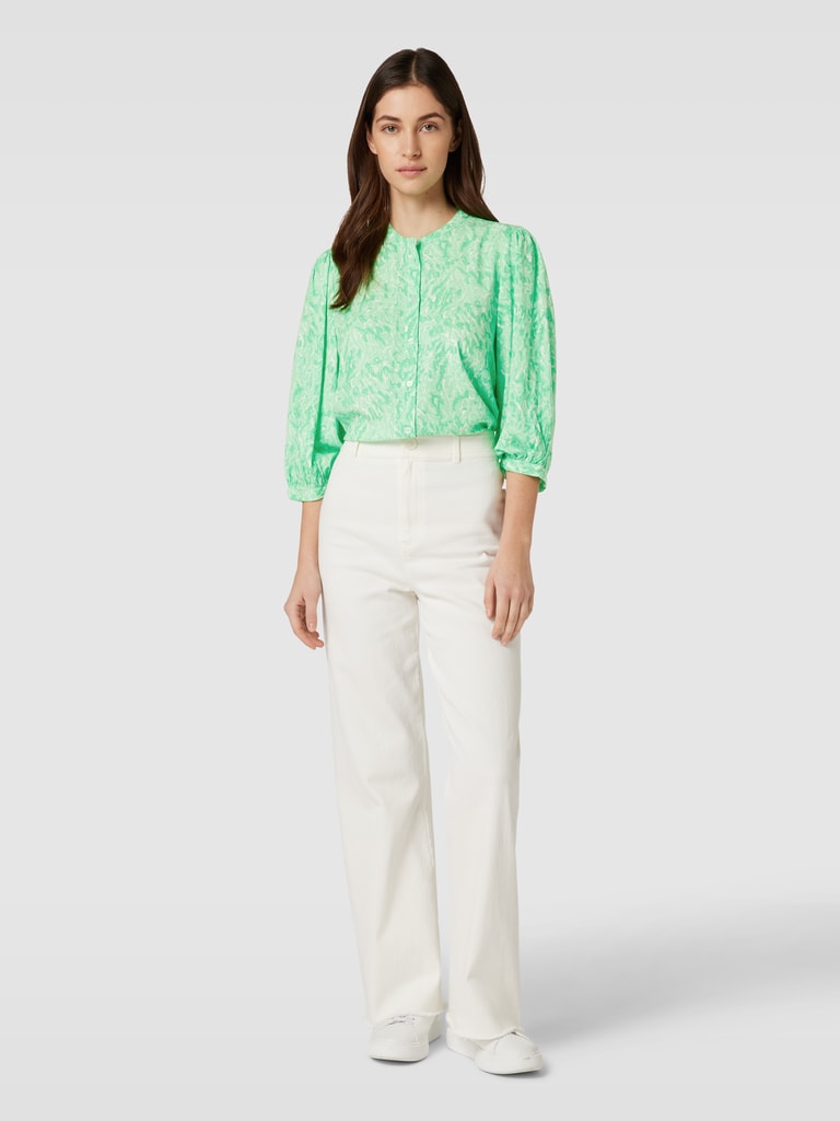 Soft Rebels Blouse met 3/4-mouwen, model 'Briella Elma' in neon groen ...