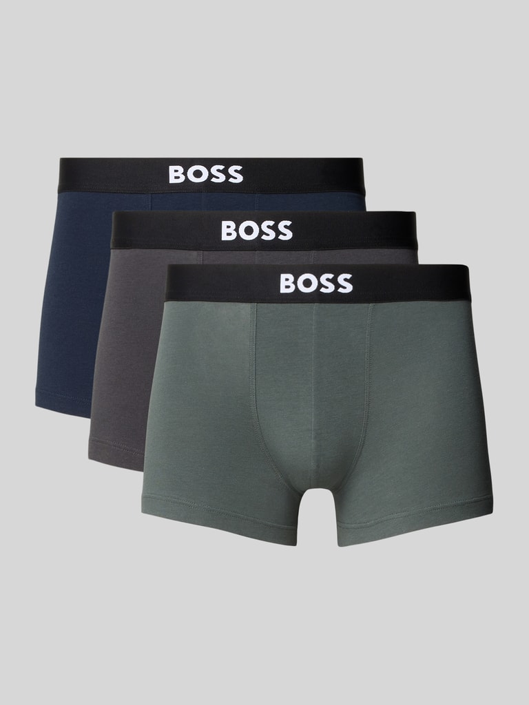 BOSS Trunks aus Baumwoll-Mix im 3er-Pack (dunkelgrau) online kaufen