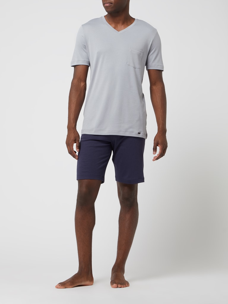 Hanro Pyjama aus Baumwolle (hellgrau) online kaufen