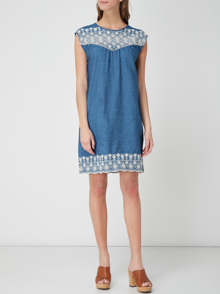 edc By Esprit Jeanskleid mit Stickereien (jeansblau) online kaufen