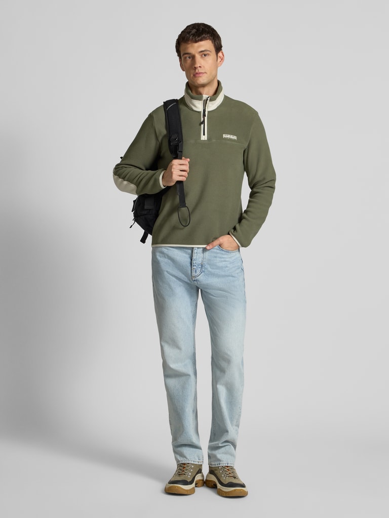 Napapijri Sweatshirt mit Label-Stitching Modell 'DERGANA' (oliv) online ...