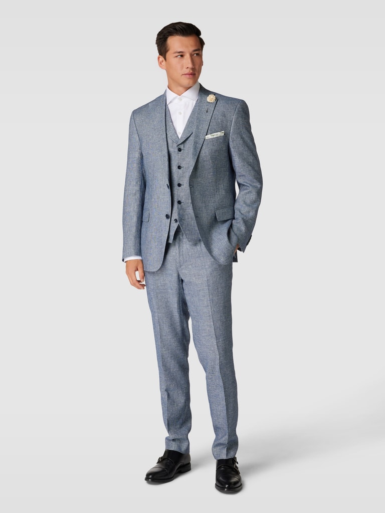 Carl Gross Anzughose mit feinem Webmuster Modell 'Shiver' (hellblau ...