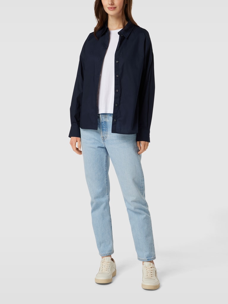 Marc O'Polo Bluse mit Umlegekragen (marine) online kaufen