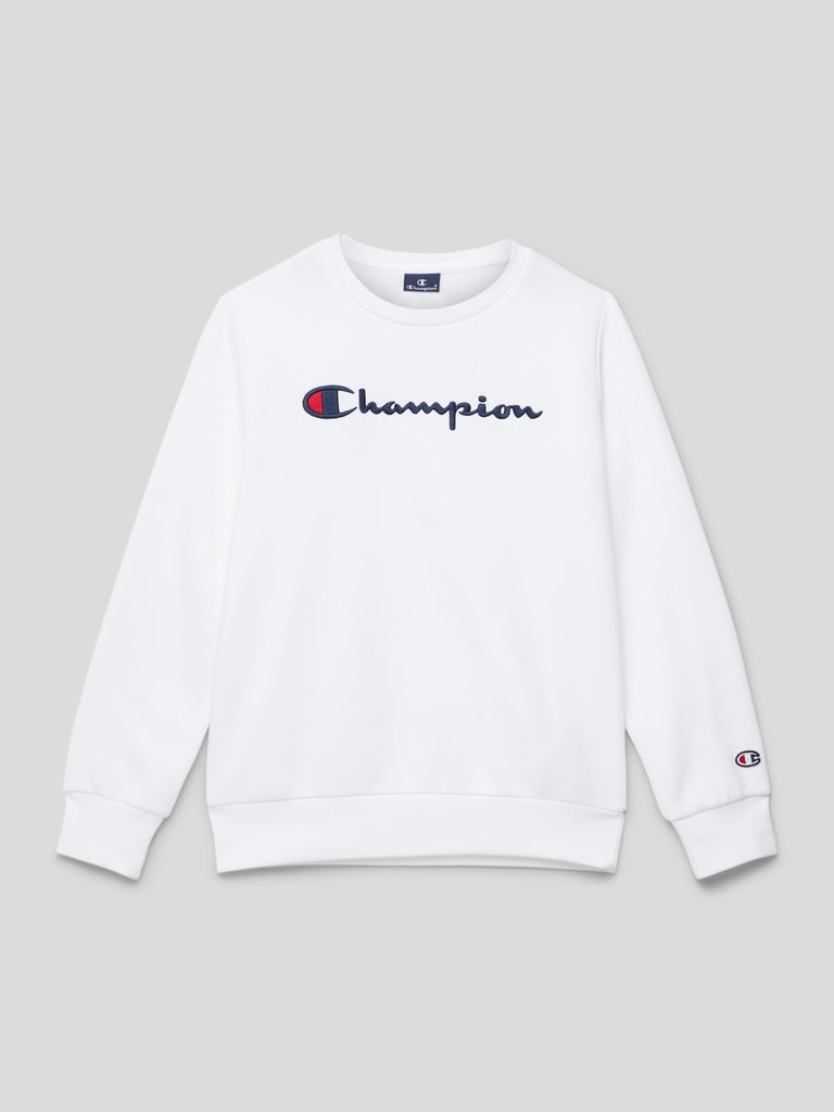 CHAMPION Sweatshirt mit Logo-Stitchings (weiss) online kaufen