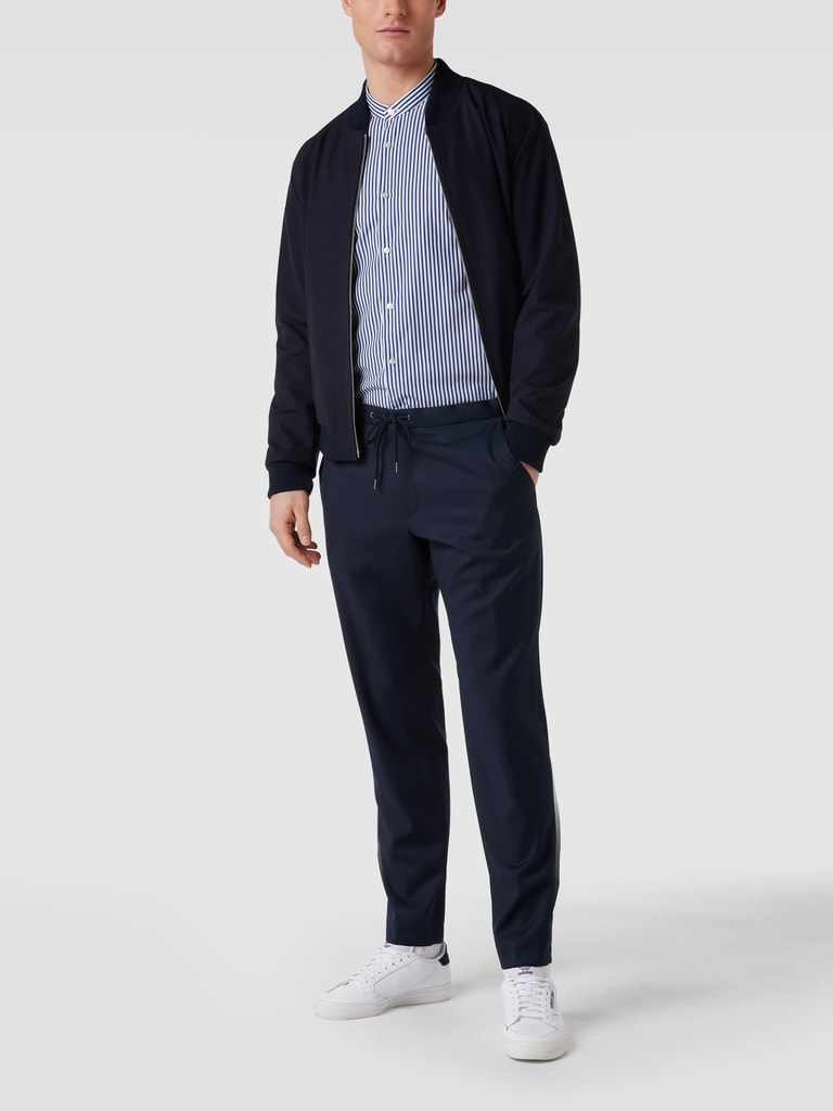 BOSS Slim Fit Business-Hemd mit Streifenmuster (marine) online kaufen