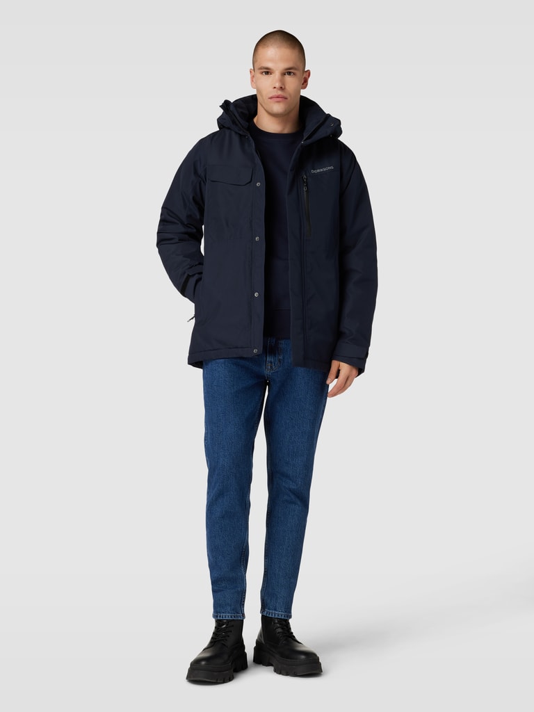 Didriksons Jack met labeldetails, model 'STEFAN' in marineblauw online ...