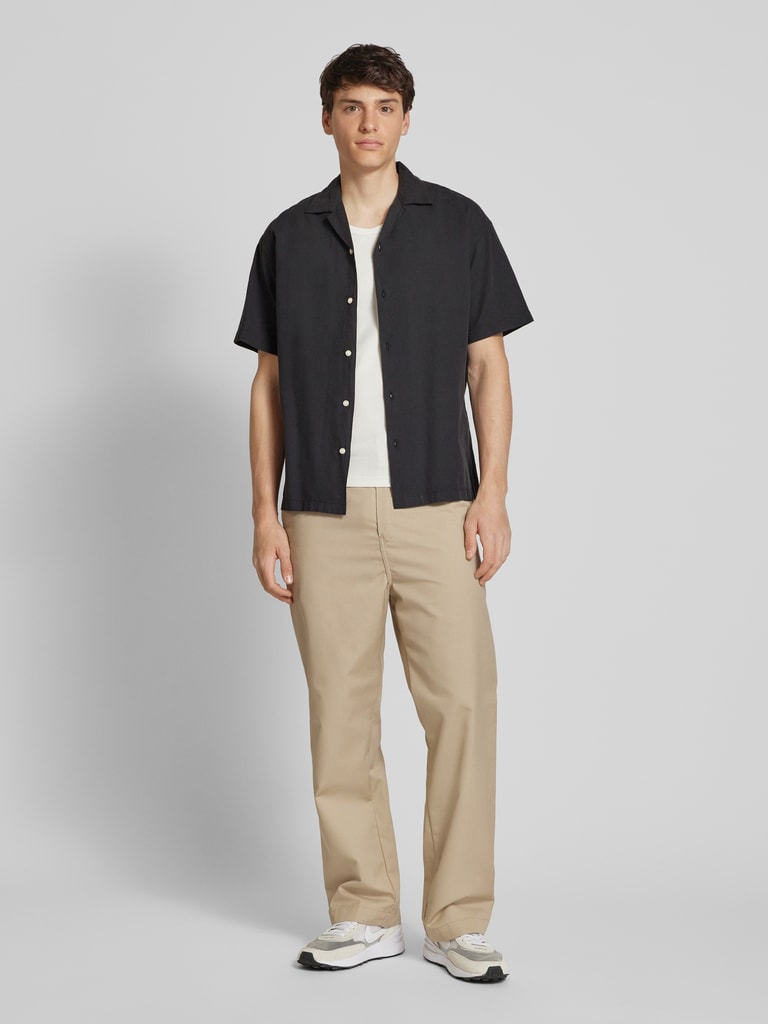 Jack & Jones Regular Fit Freizeithemd aus Baumwoll-Leinen-Mix Modell ...