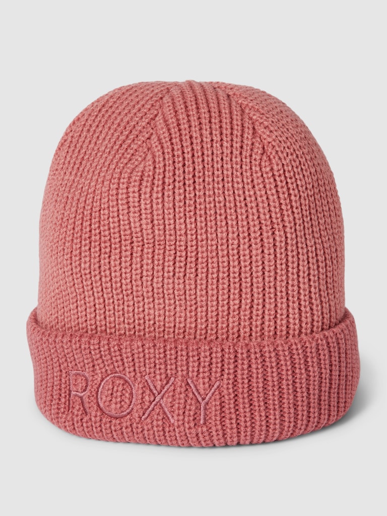 Roxy Beanie mit Label-Stitching Modell 'FREJA' (rosa melange) online kaufen