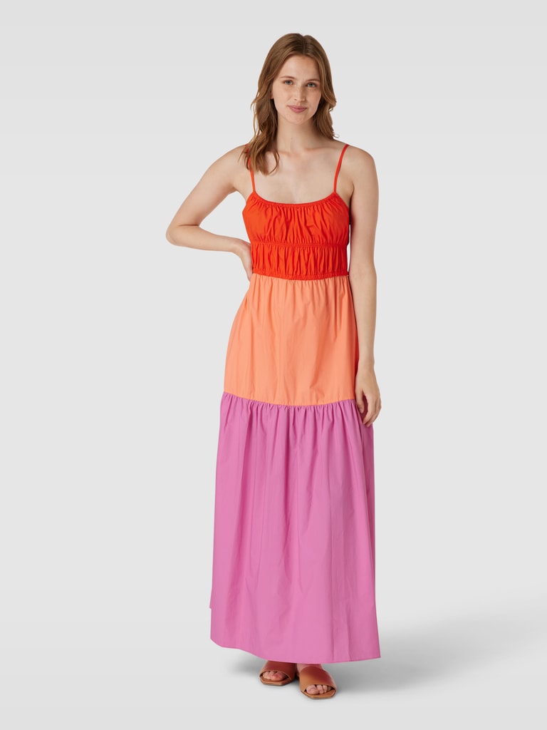 Mango Midikleid aus Baumwolle im Stufen-Look Modell 'TAURO' (fuchsia ...
