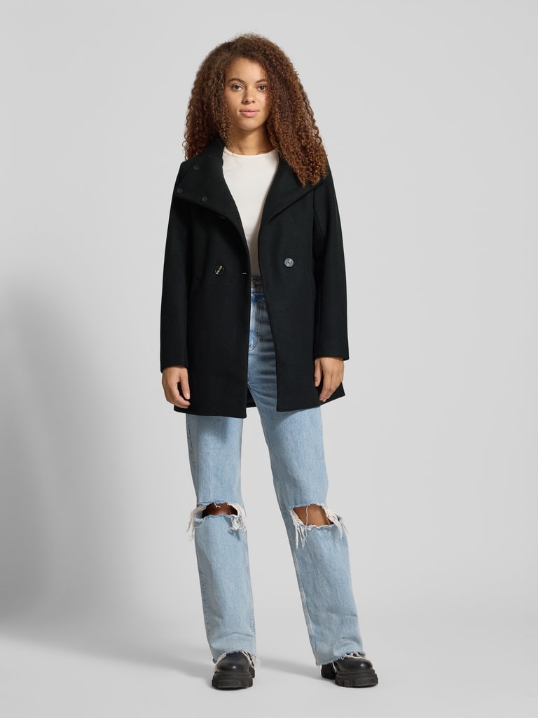 Only Boxy fit lange jas, model 'BLAKE LIFE' in zwart online kopen | P&C