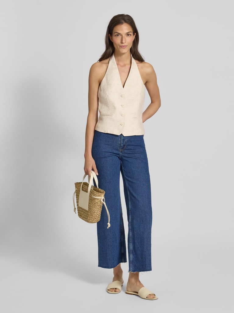 Mango Weste mit Neckholder Modell 'BORELI' (beige) online kaufen