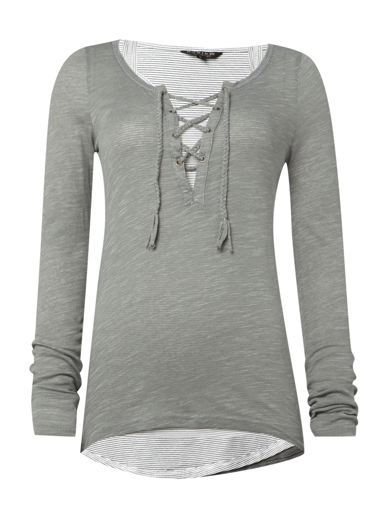 Review Longsleeve mit separatem Untertop (oliv) online kaufen